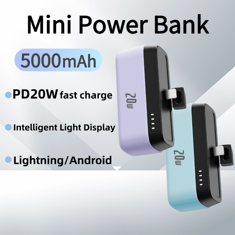 PD20W Mini Pocket Fast Charger 5000 MAh Powerbank Compact Portable ...