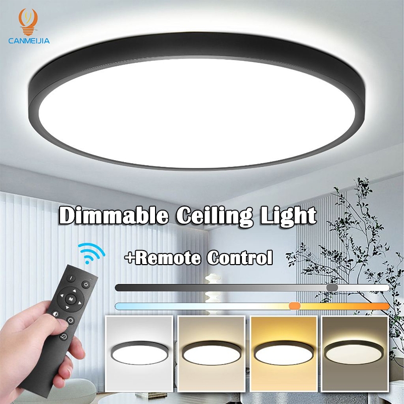 Dimmable Ceiling Light with Remote Control Led Ceiling Lamp Modern Tri ...
