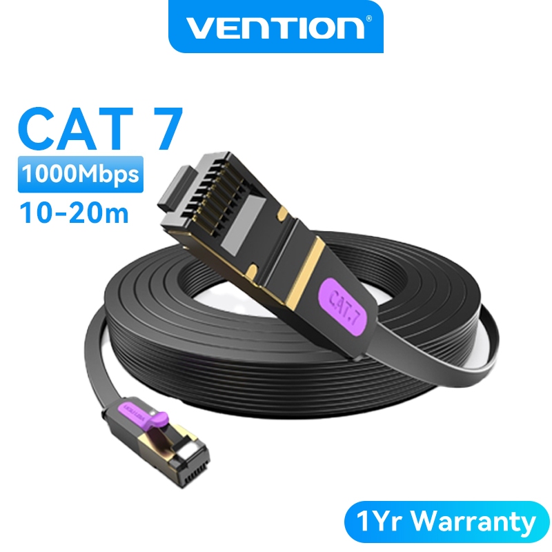 Vention 10m/15m/20m Cat7 Flat Ethernet Cable RJ45 Wire Lan cable 10Gbps ...