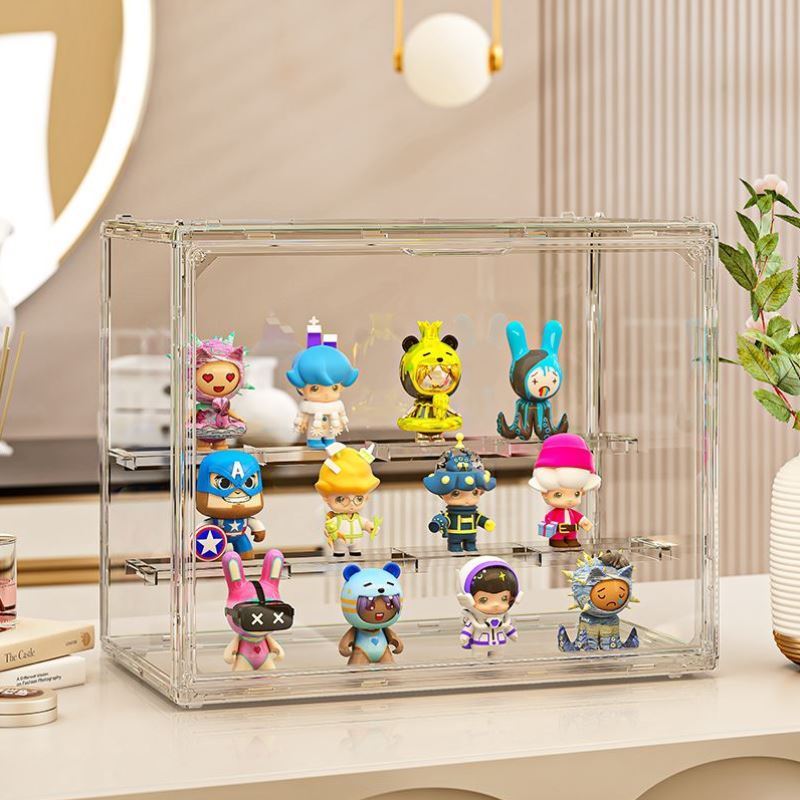 Acrylic display box Full Acrylic Big Display Box rack Popmart Figurine ...