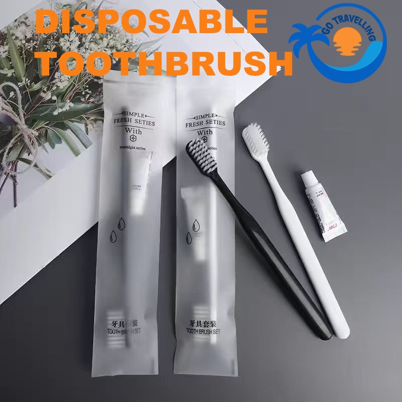 [SG Stock] Disposable Toothbrush With Toothpaste Set Travel Essentials ...