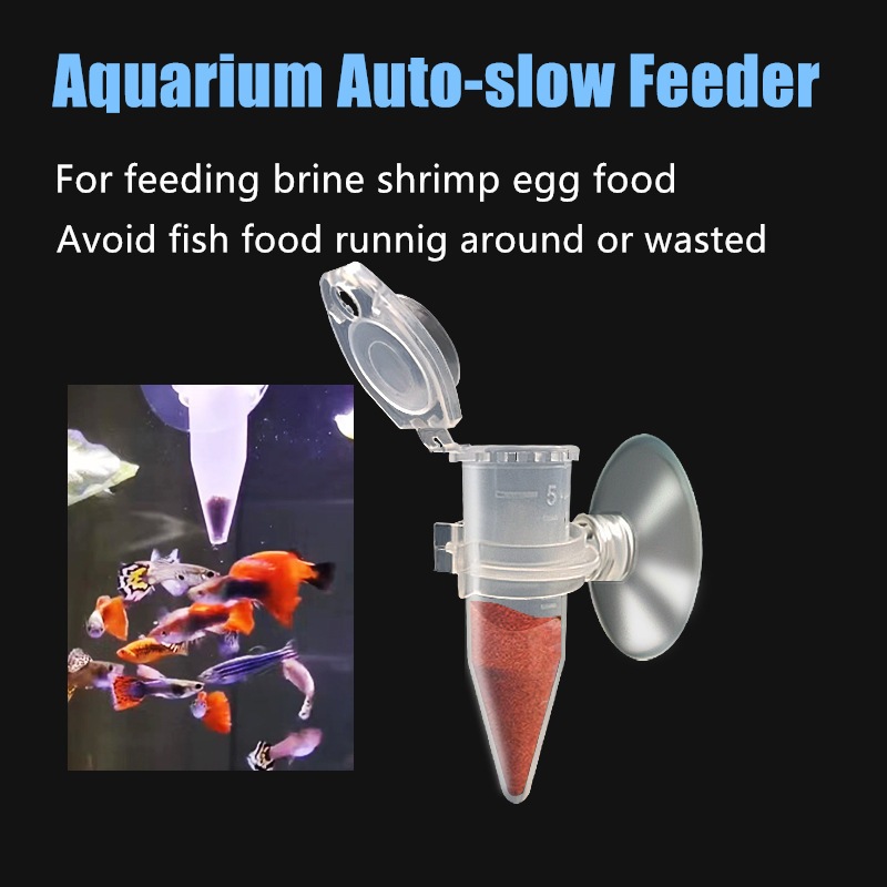 Fish Tank Brine Shrimp Egg Automatic Feeder Tapered Funnel Aquarium ...