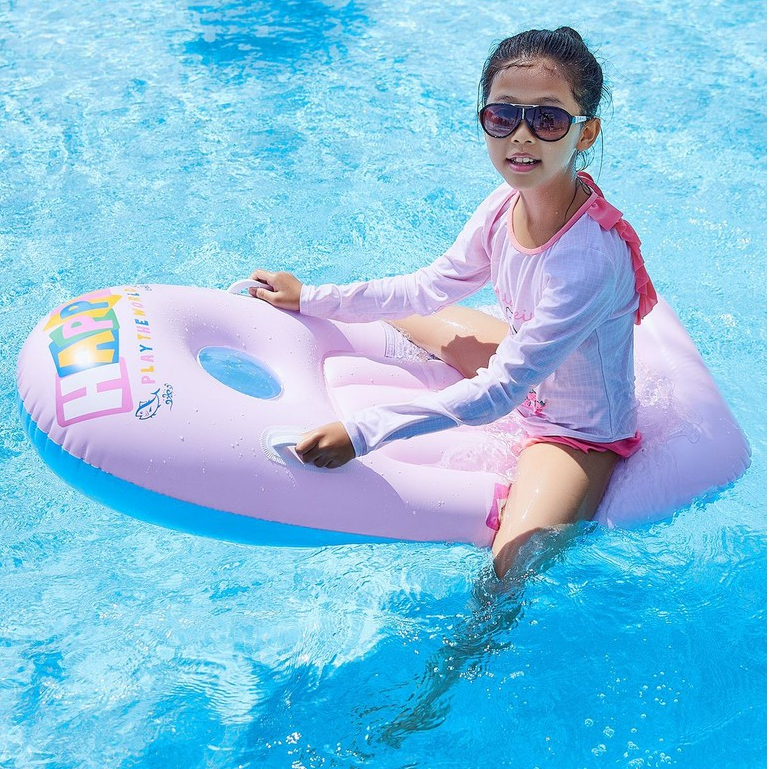 With Handle Children Learn Swimming Floating Row Inflatable Surfboard ...