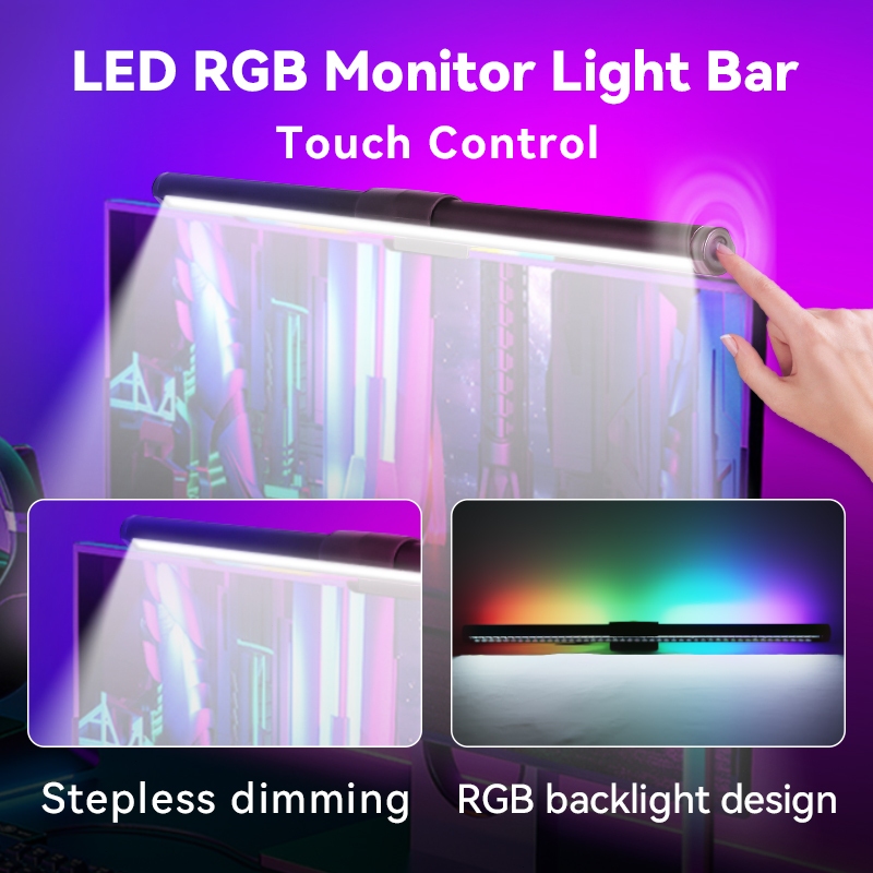 Dimmable Monitor Light Bar RGB Led Table Lamp 5Color Hanging Screen Lighting 5W 44CM LED USB ...
