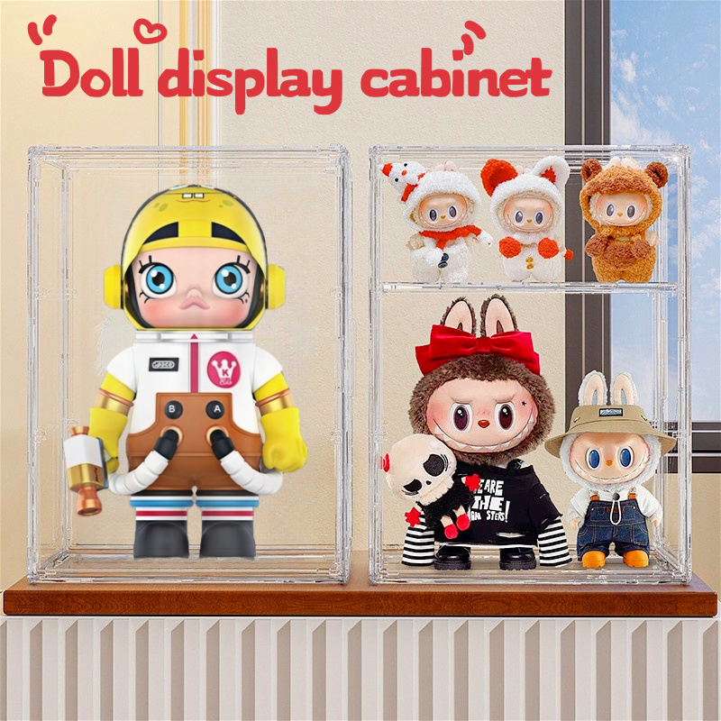Labubu Box Labubu Display Box Plush Doll Dustproof Storage Box Magnetic ...