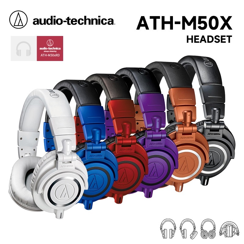 Audio-technica ATH-M50X Professional Headset Monitor Headset, Wired ...