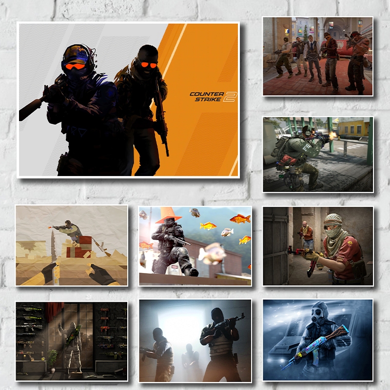 CSGO Retro Kraft Paper Poster | Artwork of AWP and Other Classic ...