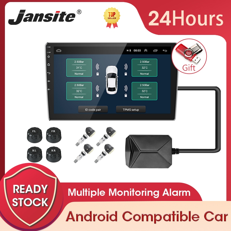 Jansite Car TPMS USB Android TPMS Tyre Pressure Monitoring System ...
