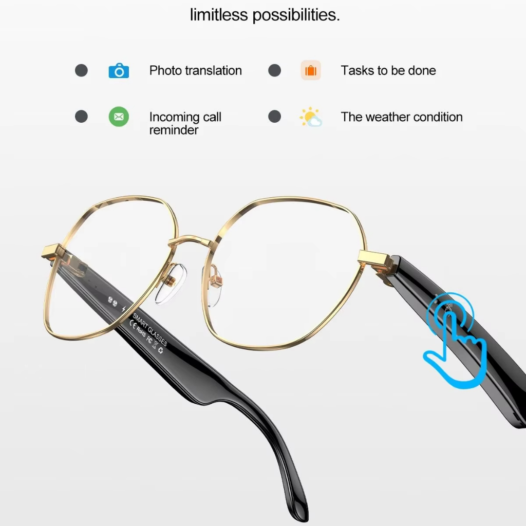 2025 New Smart Glasses AI Intelligent Translation Wireless Bluetooth ...
