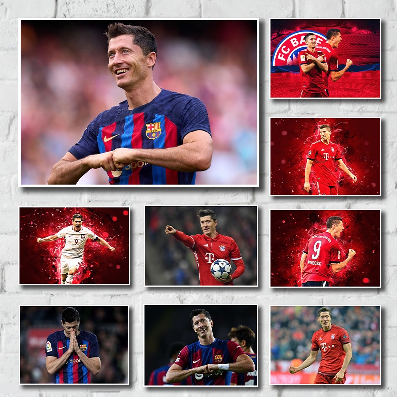 Robert Lewandowski Retro Kraft Paper Poster | Decorative Painting of ...