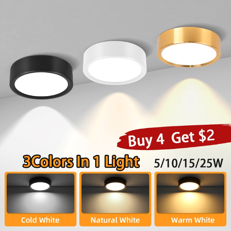 Surface Downlight 3 Colors Pin Light Led Ceiling Lights Modern Bathroom ...