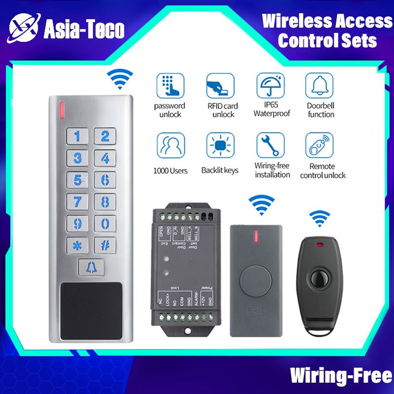 IP67 Waterproof 433Mhz Wireless Access Control Kits Electronic Lock ...