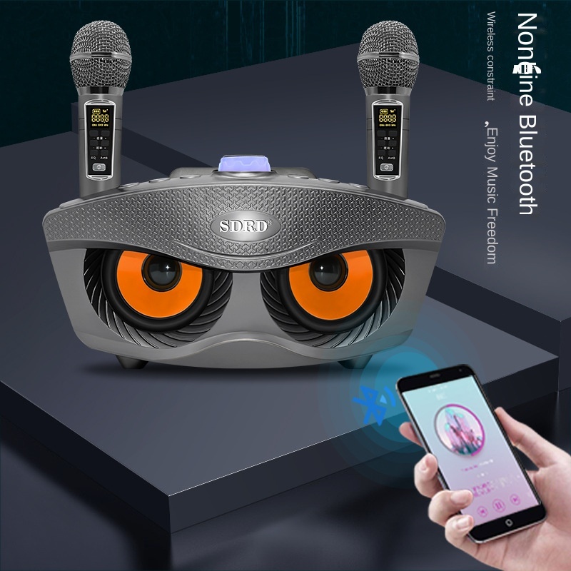 【SD306】Owl-Shaped Karaoke Bluetooth Speaker | Wireless Microphone ...