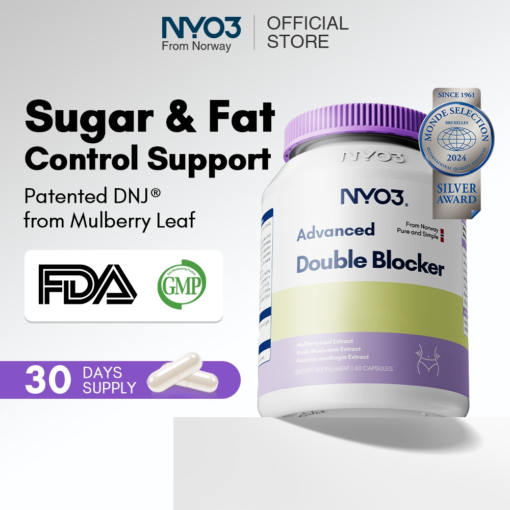 NYO3® Dual Action Fat & Sugar Blocker – Belly Fat Burner with Plant ...