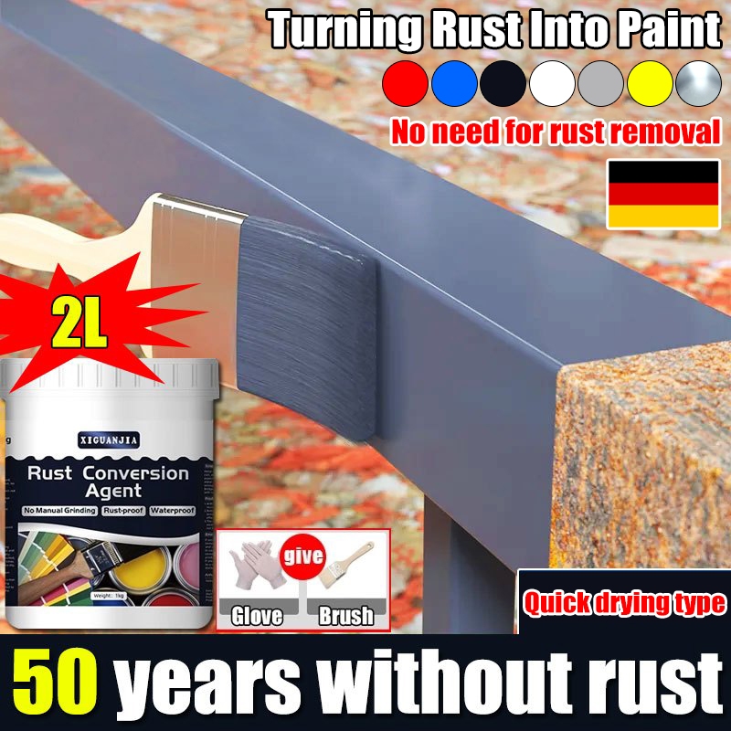 【Turn rust into paint】anti rust paint for metal 2L rust remover metal ...