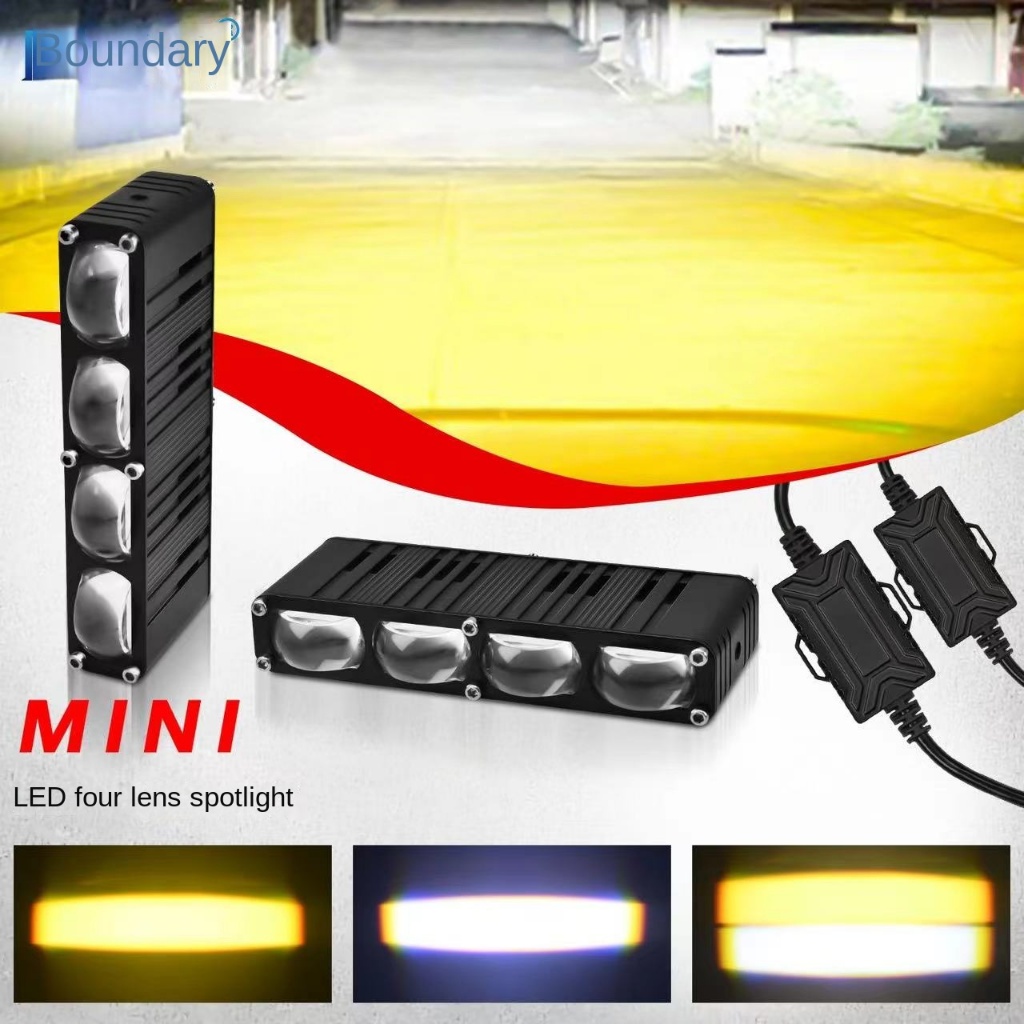 Mini Matrix Laser Headlights For Car Grille Lights Yellow And White LED ...