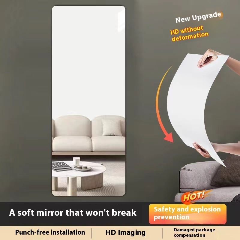 【SG Fast Shipping】mirror full length Acrylic soft mirror self-adhesive ...