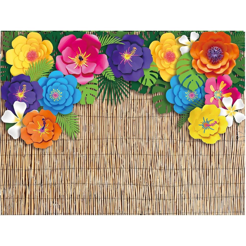 Hawaiian Beach Photography Backdrop Aloha Luau Party Decorations ...
