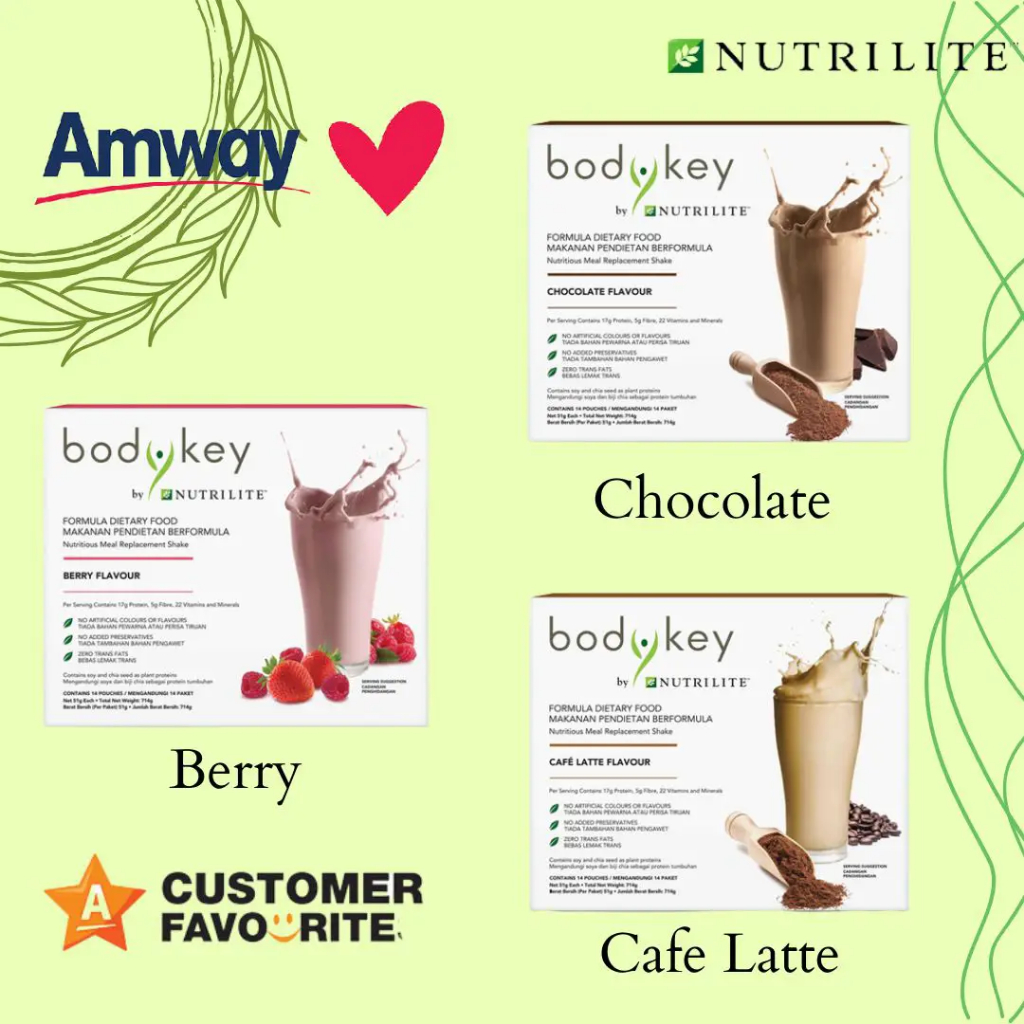 BodyKey by Nutrilite Meal Replacement Shake （Berry/Cafe /Chocolate ...