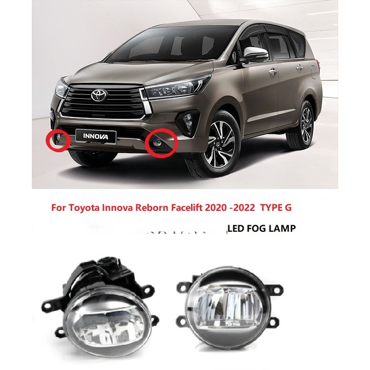 LED fog lamp fog light For Toyota Innova Reborn Facelift 2020 2021 2022 ...