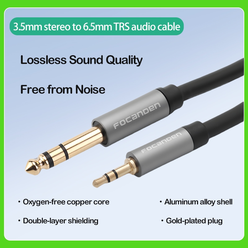 3.5mm to 6.5mm Stereo Aux Cable for Karaoke laptop Phone PC DVD Hi-Fi ...