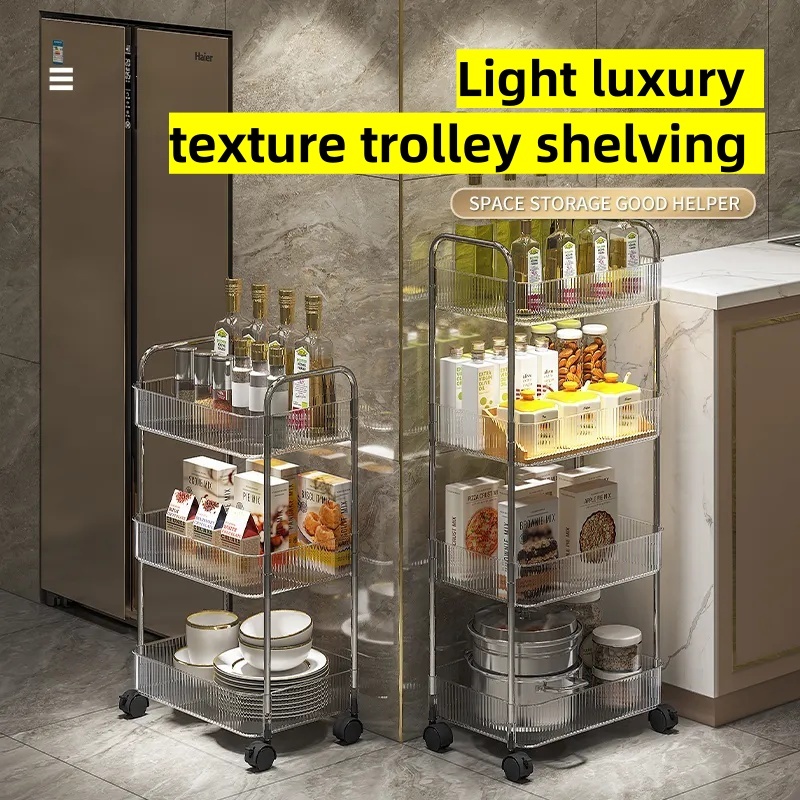 Transparent trolley Home decoration Creative design Multi-layer ...