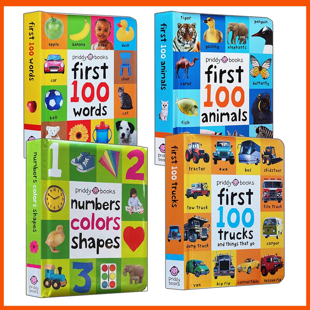 First 100 Words Animals Trucks Numbers Colors English Active Book ...
