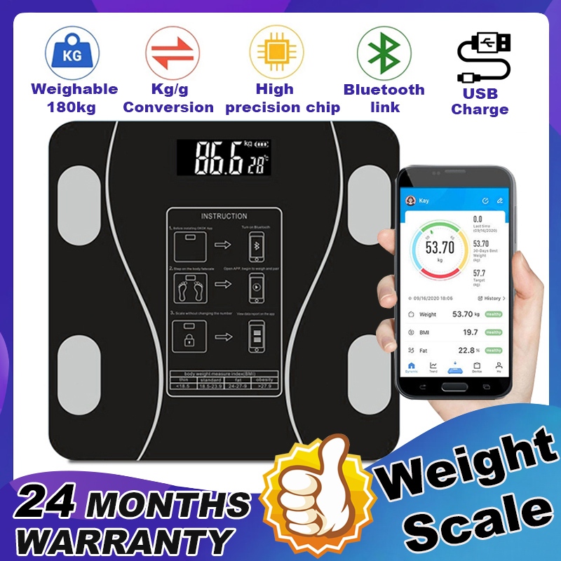 [SG Stock] Digital Weighing Scale Body Fat Weight Scale Smart Body ...