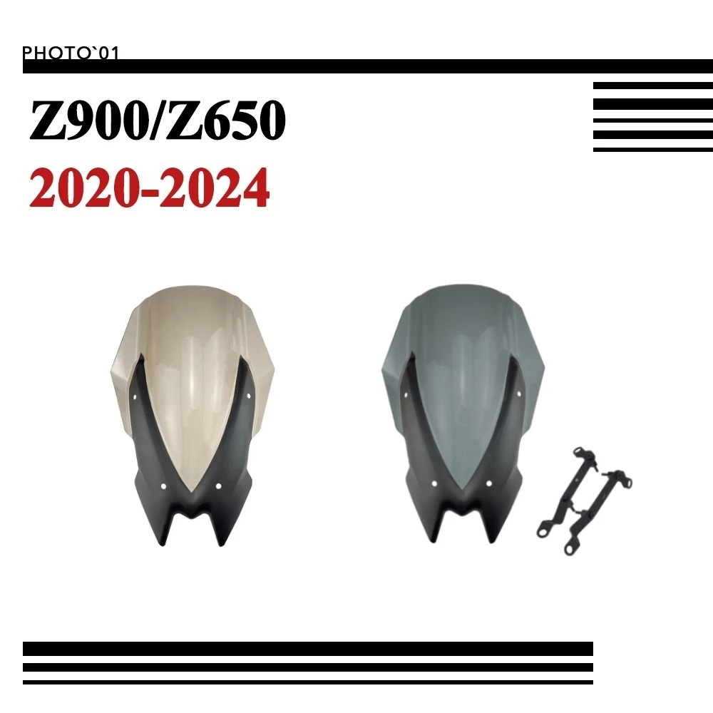 PSLER For Kawasaki Z650 Z900 Windshield Visor Windscreen Wind Shield ...