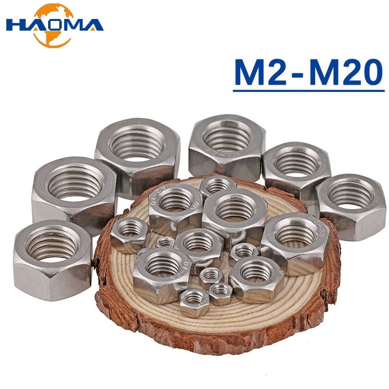 304 Stainless Steel Hex Hexagon Nut M2 M2.5 M3 M3.5 M4 M5 M6 M8 M10 M12 M14 M16 M18 M20 | Shopee ...