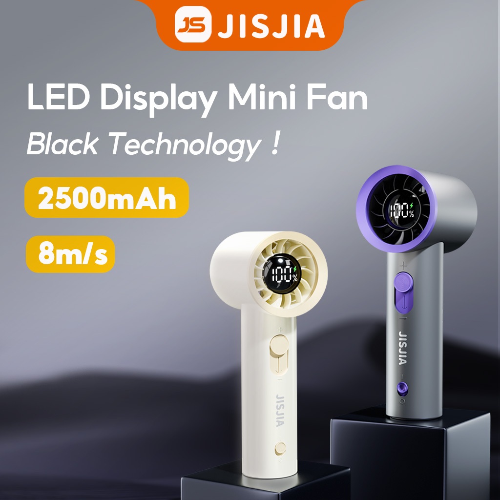 JISJIA Mini Fan Handheld Fan Digital display adjustable 100 Gear ...