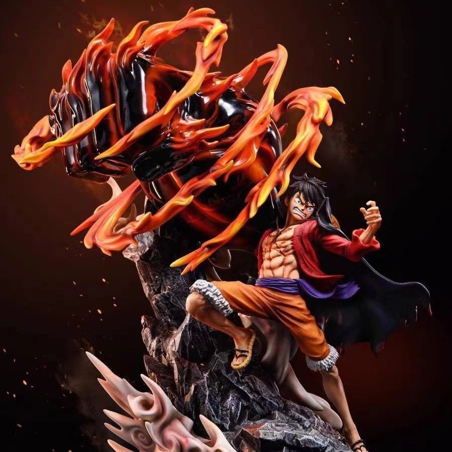 30cm Monkey D. Luffy Red Roc Anime Figure - Official Licensed One Piece ...