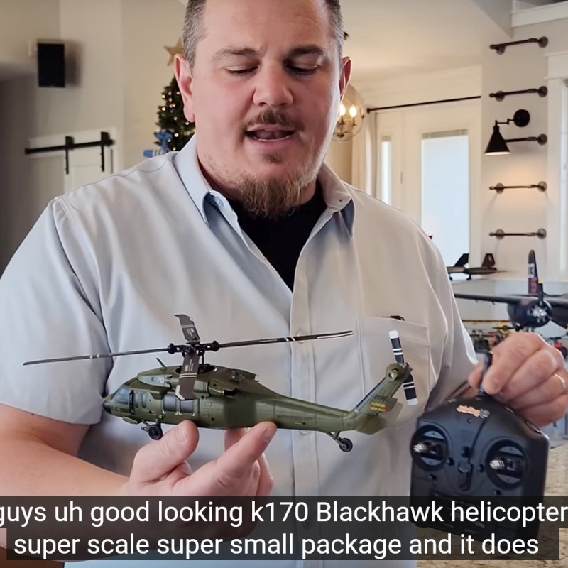 Wltoys K170 RC Helicopter UH-60L Black Hawk 4CH Dual Brushless 6-Axis ...