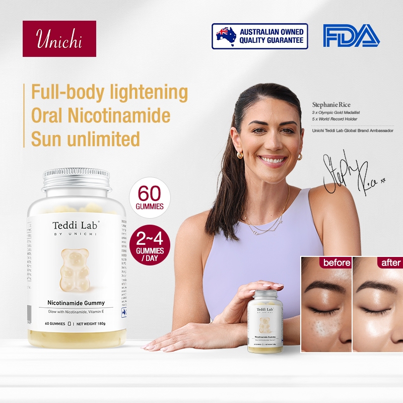 【Official】Unichi Nicotinamide Skin Nourishing Teddi Lab Gummy(60 ...