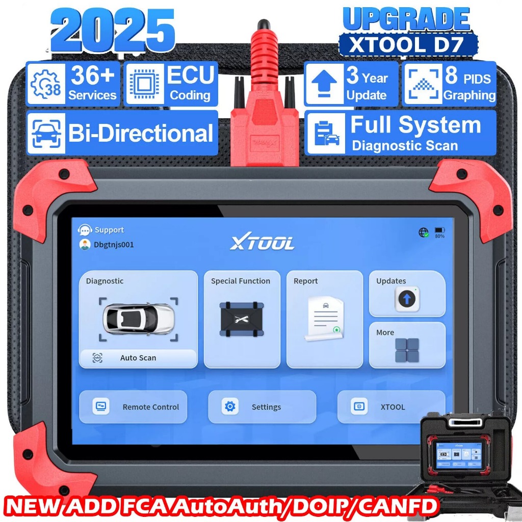 XTOOL D7S D7W OBD2 Diagnostic Scanner for Car ECU Programming FCA ...