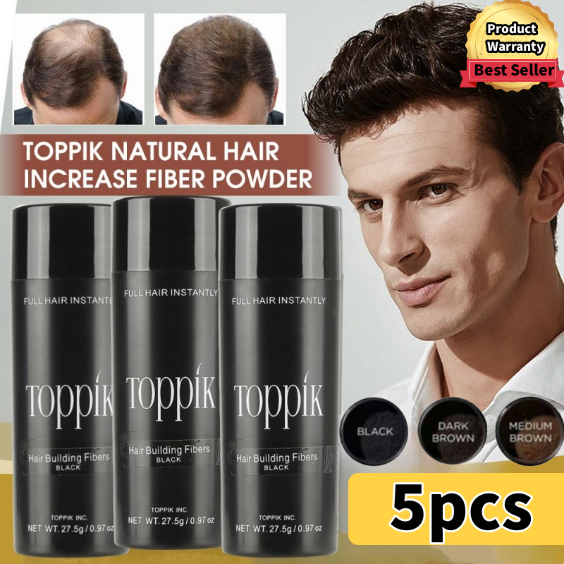 5PCS Toppik Natural Hair Boosting Fiber Powder Thickening Spray Hair ...