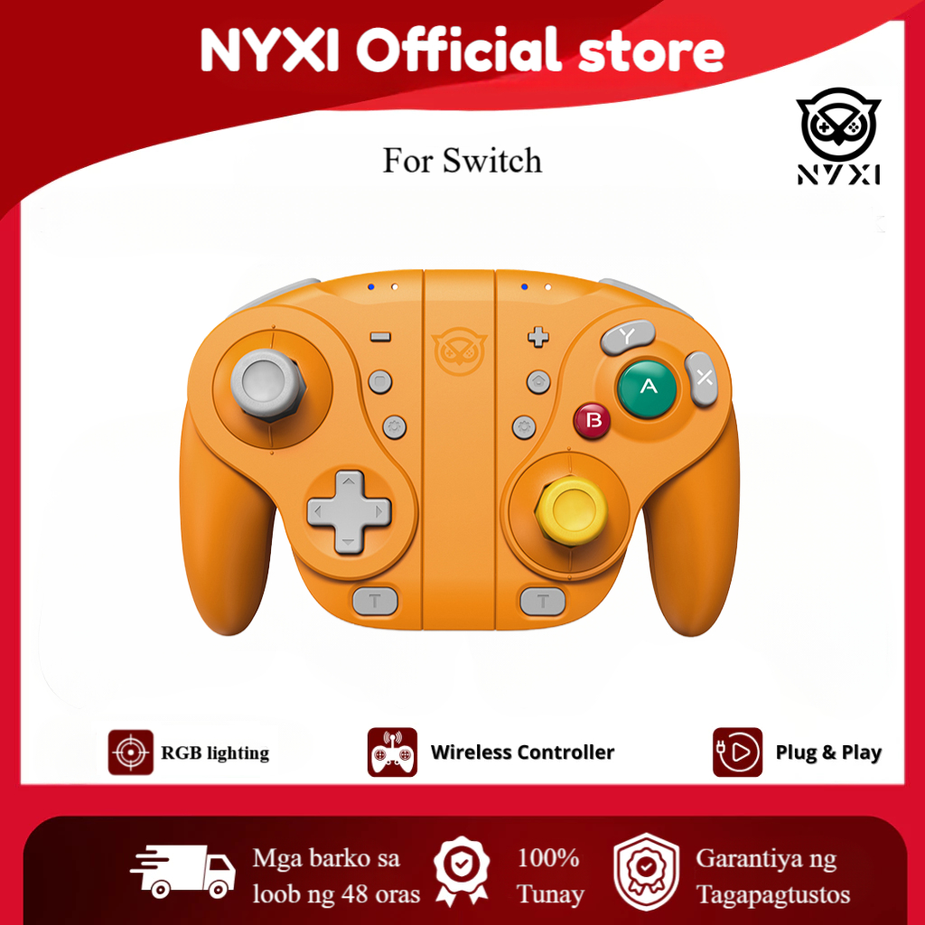 [BEST SELLER] NYXI Wizard Orange Wireless Controller for Switch | Hall ...