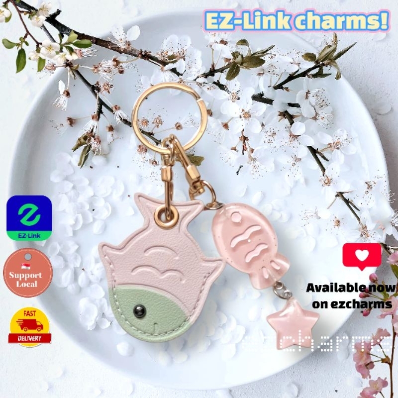 Cartoon fish EZ-Link Charm Bus MRT Customise Leather Charm (Exp: 2030 ...