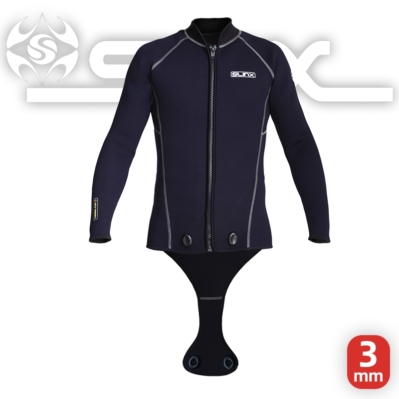 SLINX 3mm Diving Jacket with Attached Pants - Thermal Wetsuit Top with ...