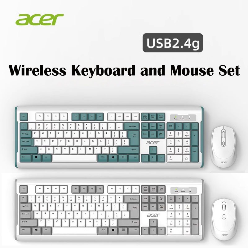 Acer Wireless Keyboard and Mouse Set Laptop Desktop silent Touch Office ...