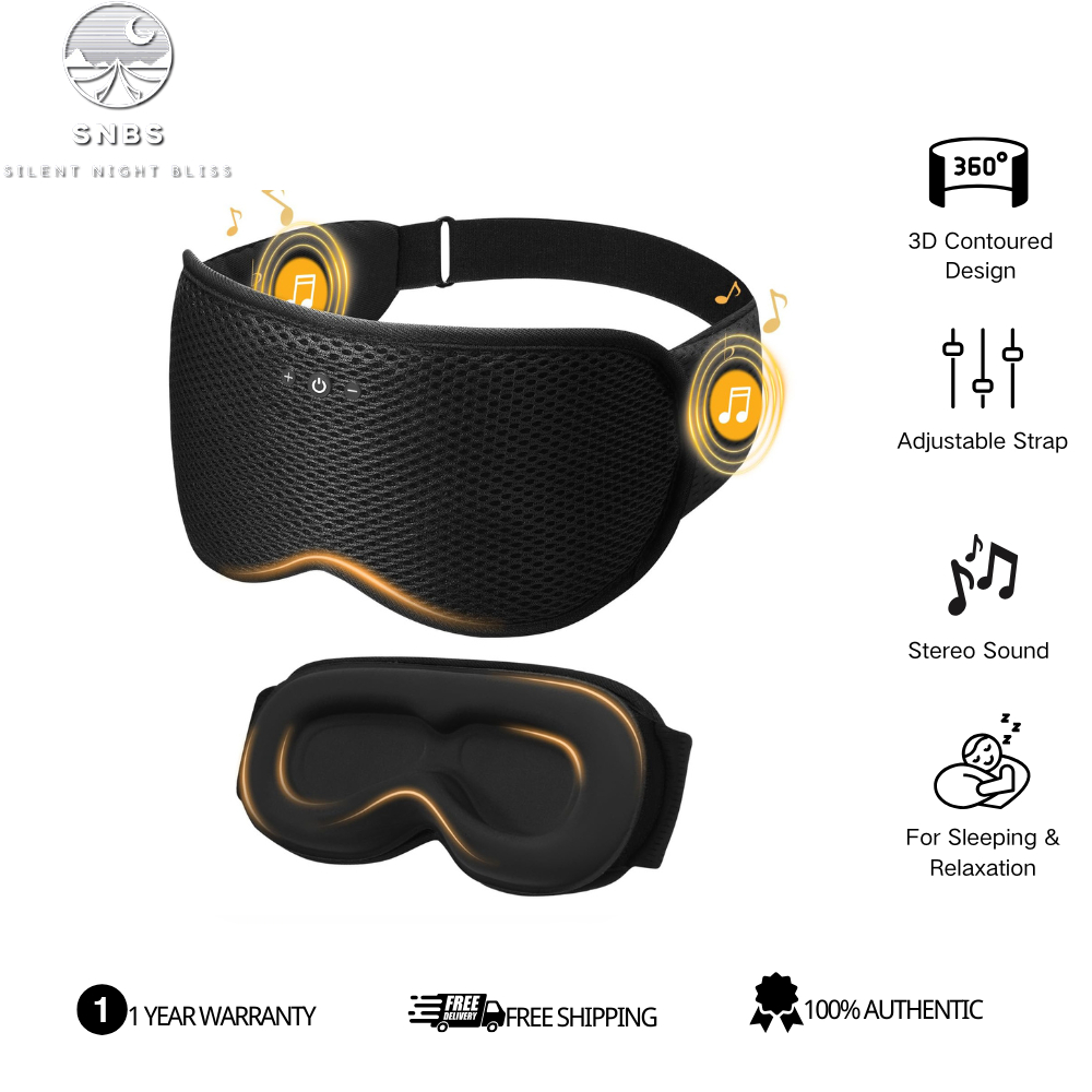 3D Contoured Music Sleep Mask with Bluetooth Headphones, Eye Masks for ...