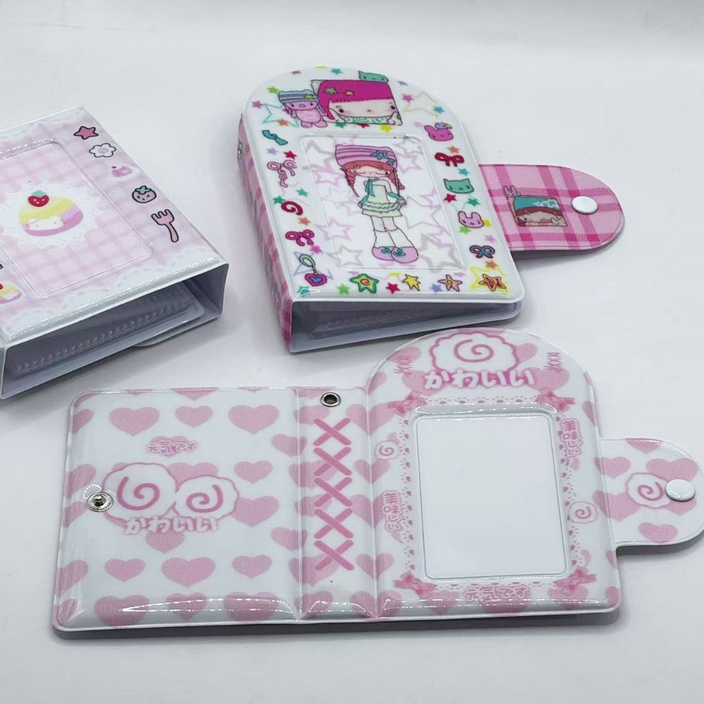3Inch/2R Pink Fish Cake Photo Album 40 Slots Japanese Fish Cake Slices Album Storage Kpop Idol ...