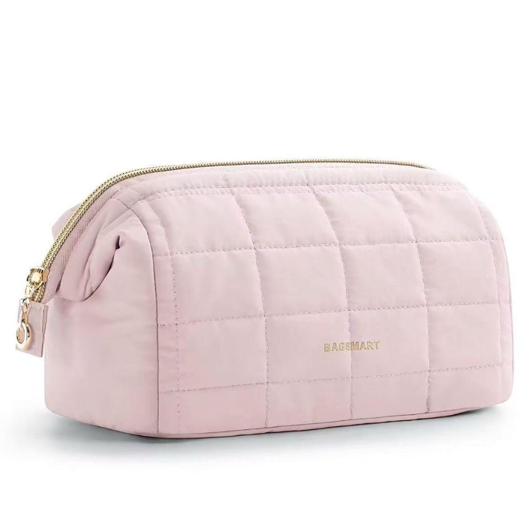 BAGSMART Makeup Bag Puffy Padded Make Up Bags for Women Makeup ...