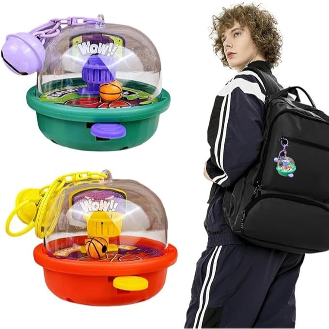 2 Pack Mini Finger Basketball Shooting Game Keychains for bag, Favors ...