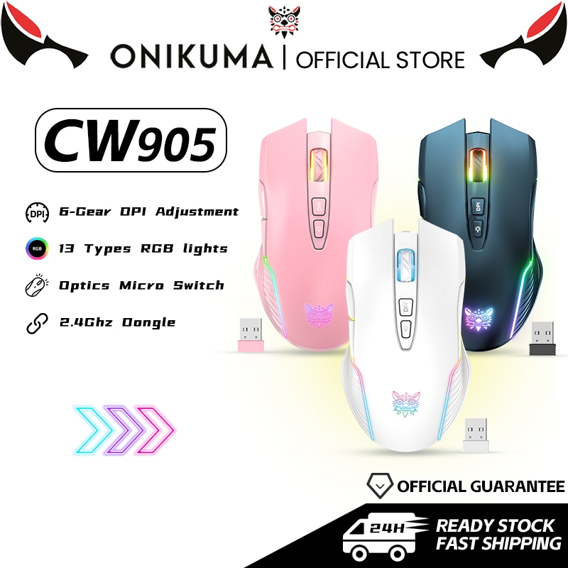 ONIKUMA CW905 Wireless 2.4G Mouse Mode RGB Lights Mechanical Adjustable ...
