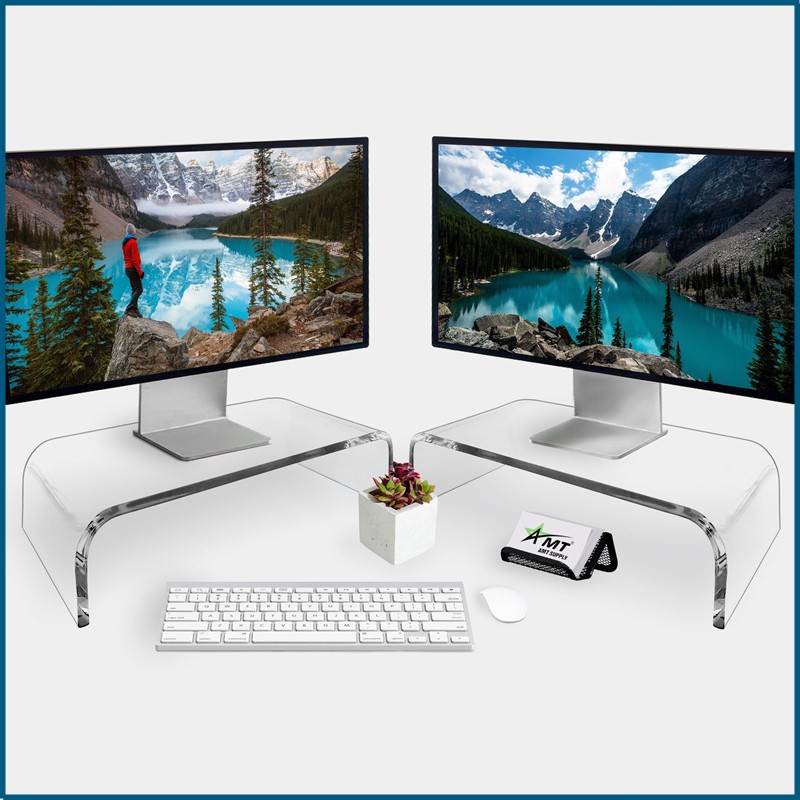Acrylic Monitor Stand Office Computer Screen Office Computer Screen ...