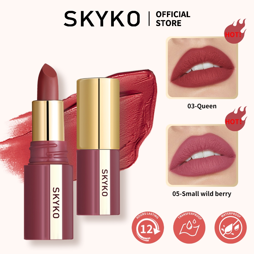 SKYKO Matte Lipstick Long Lasting Waterproof 6 Colours | Shopee Singapore