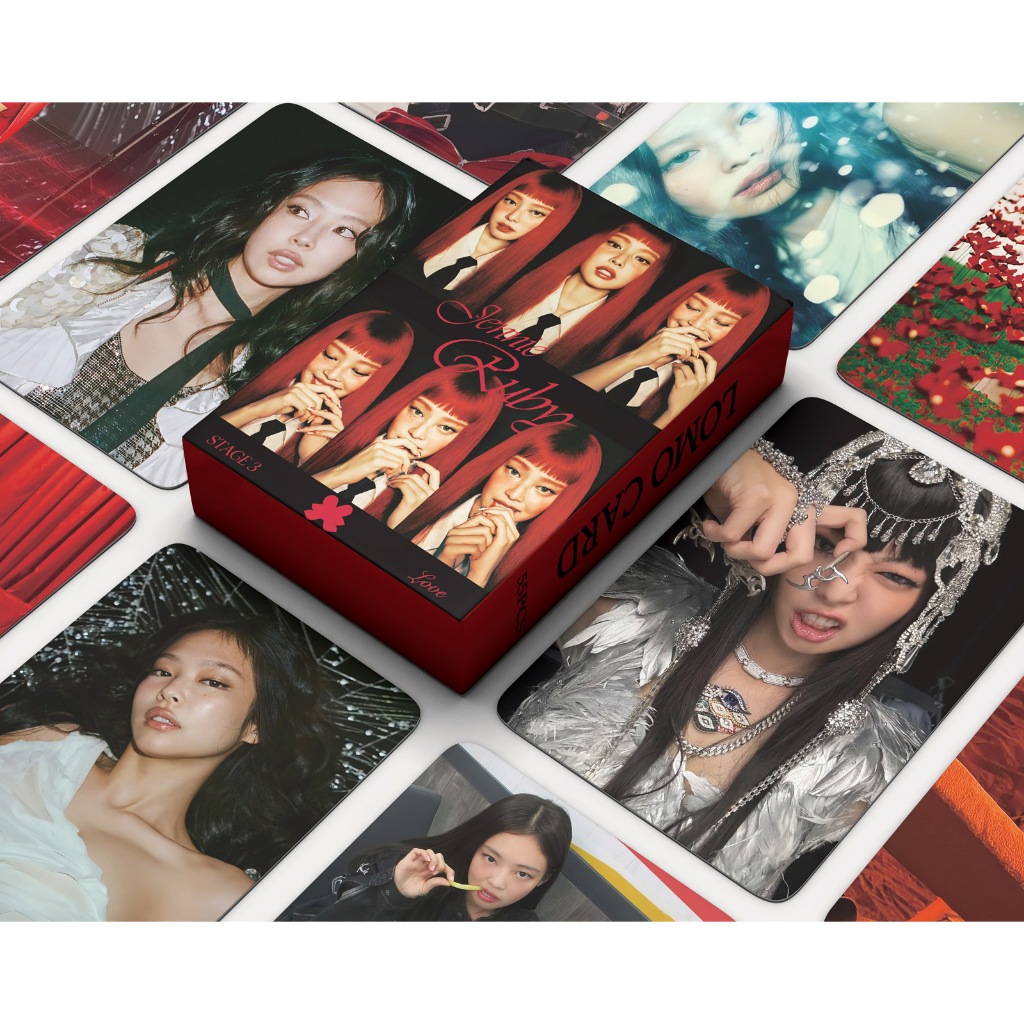 54pcs/box BLACKPINK JENNIE Photocards LIKE JENNIE RUBY Album LOMO Card ...