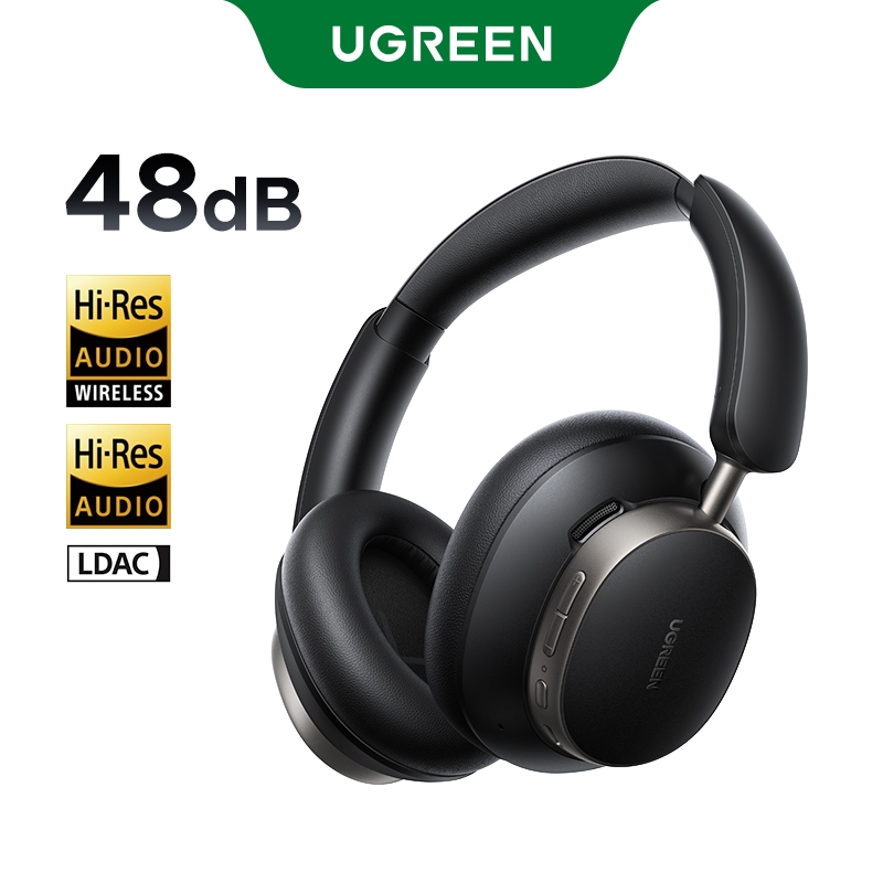 UGREEN Max 6 Hi-Res LDAC Studio Pro ANC 48dB Active Noise Cancellation 120H Playtime Wireless ...