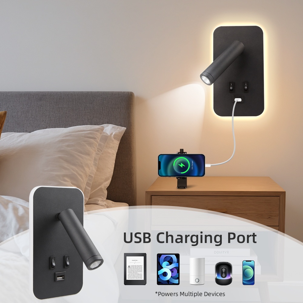 LED Reading Wall Light Foldable Spotlight Desk Lights Study Lamp For ...